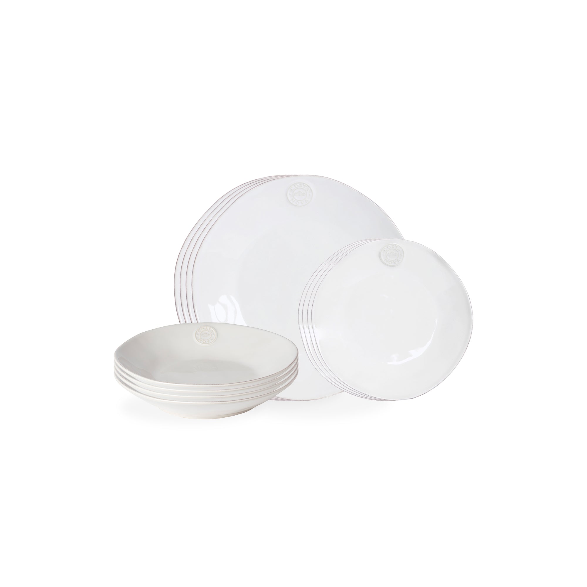 Set 12 Peças de Mesa com Prato Sopa/Pasta Nova