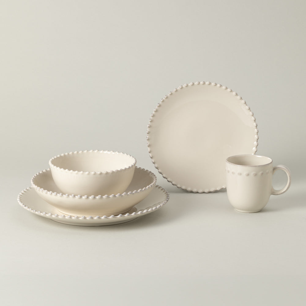 30-Piece Dinnerware Set with Mug Pearl